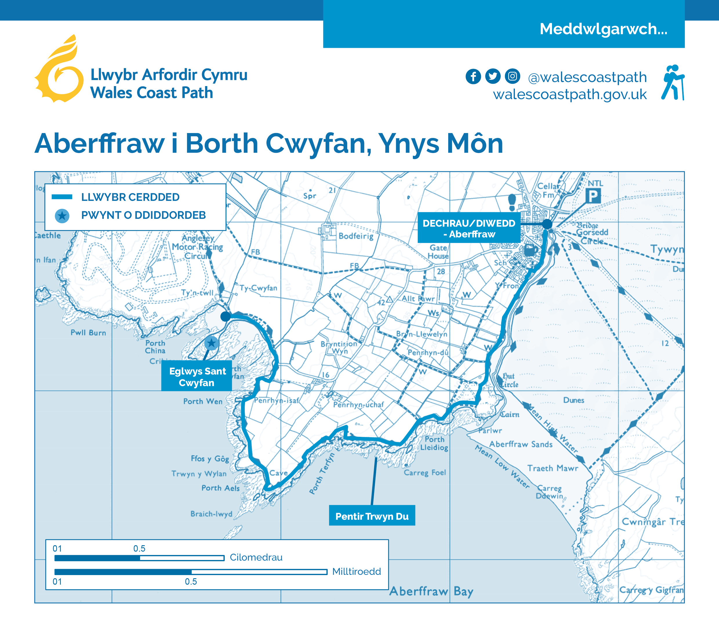 Llwybr Arfordir Cymru / Aberffraw i Borth Cwyfan, Ynys Môn