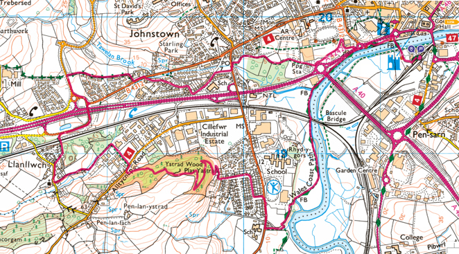 Wales Coast Path / Carmarthen Town